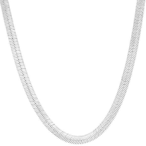 TB CHAIN COLLECTION | Jewelry | 9mm New Silver Plated Herringbone Chain ...